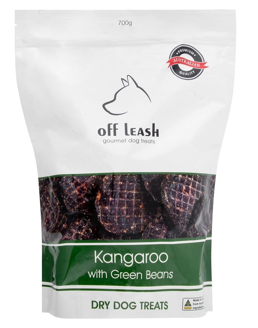 Off Leash Gourmet Dog Treats Kangaroo&Green Bean 250g
